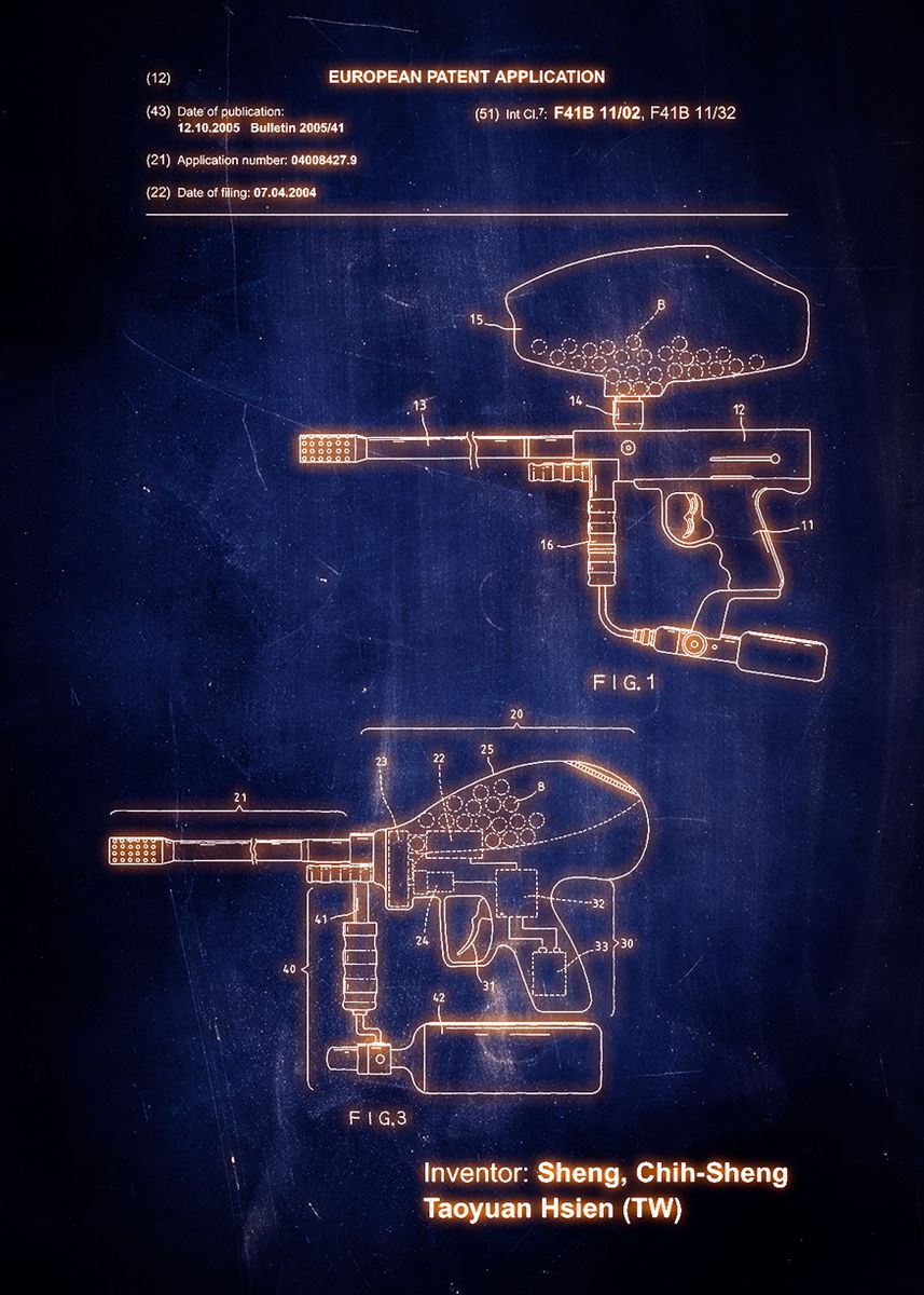 'Paintball Gun' Poster, picture, metal print, paint by Constanza Faine ...