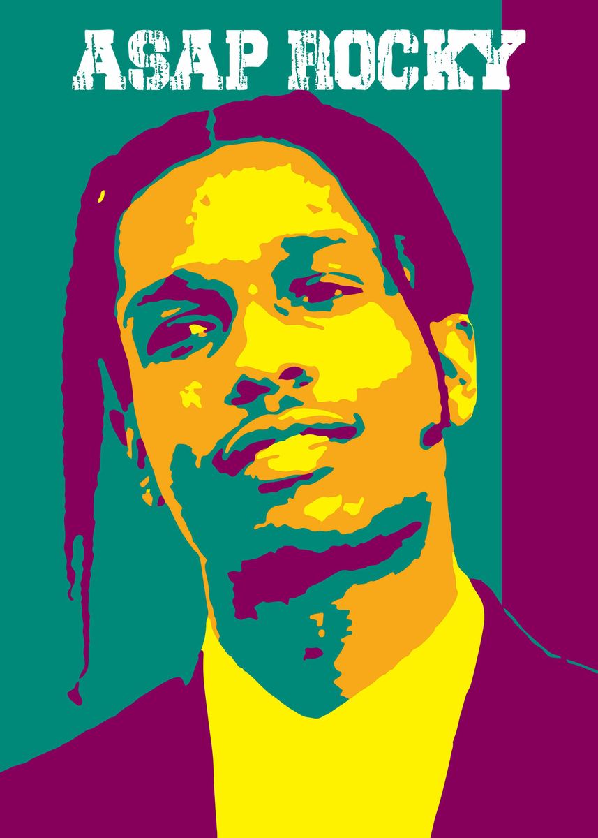 'ASAP Rocky v2' Poster, picture, metal print, paint by taurungka ...