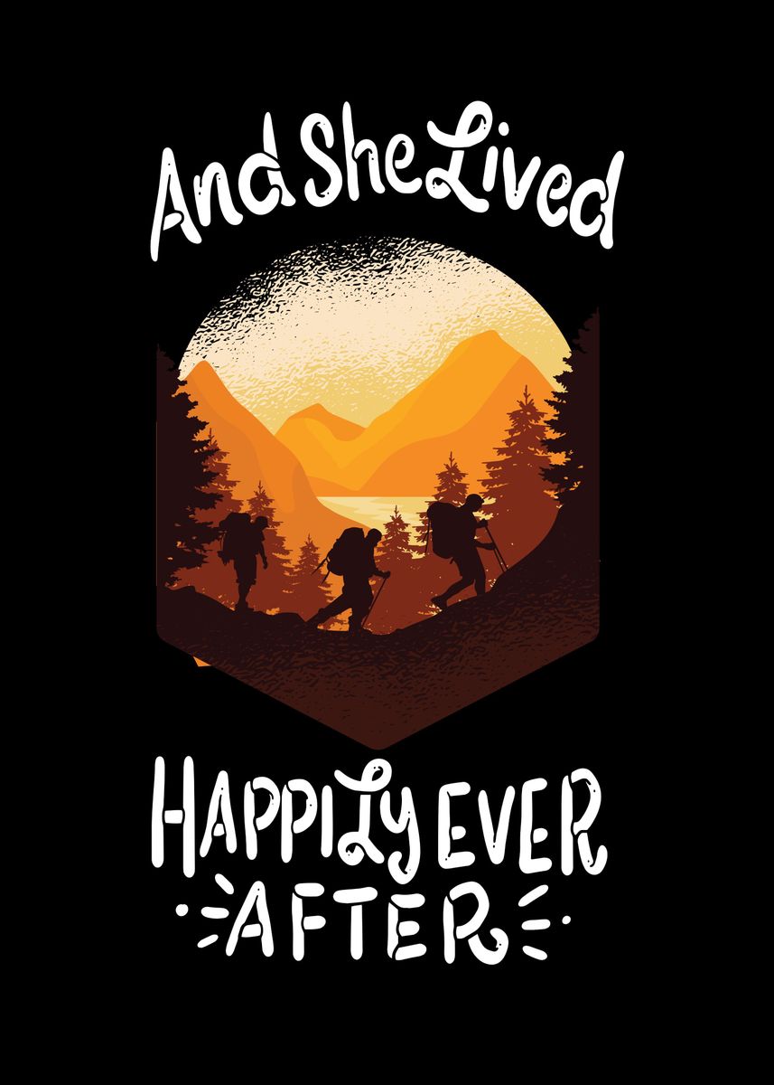 'Hiking' Poster, picture, metal print, paint by Shiva121 | Displate