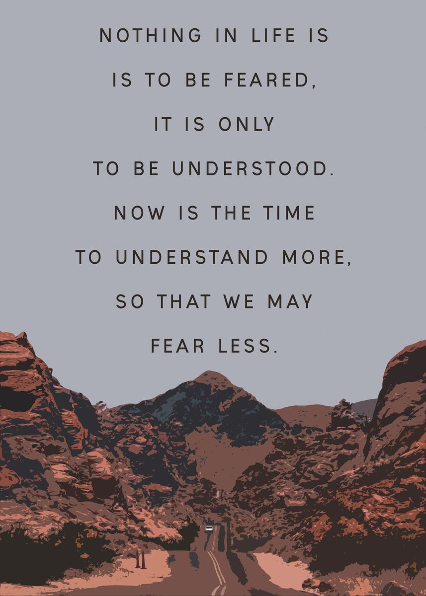 'Fear Less Quote' Poster, picture, metal print, paint by Creative ...
