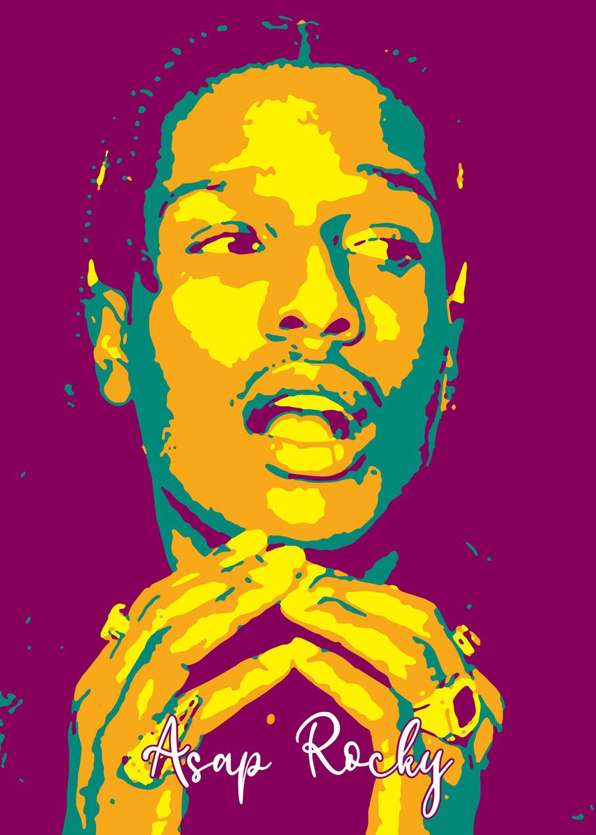 'ASAP Rocky v3' Poster by taurungka Graphic Design | Displate