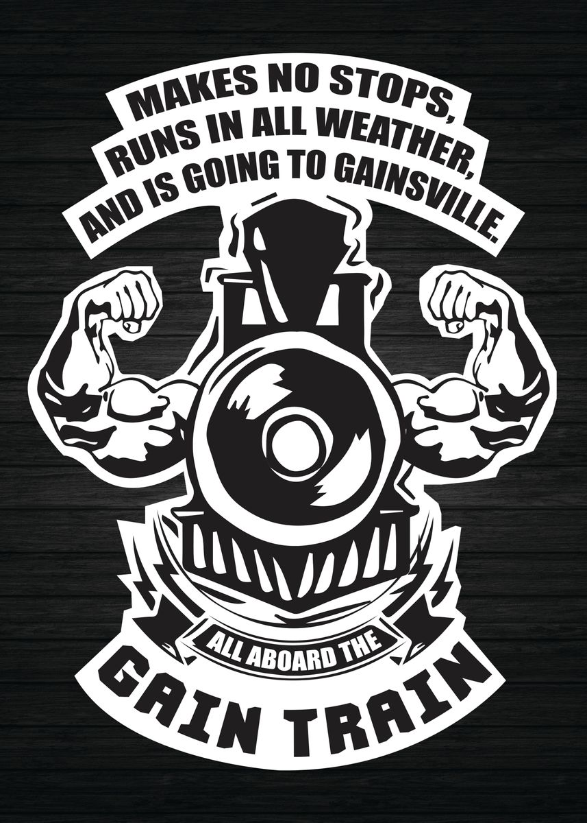 'The Gain Train' Poster, picture, metal print, paint by CHAN | Displate
