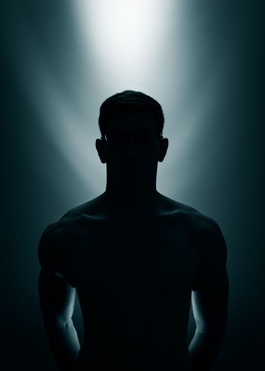 'Blue Light Silhouette ' Poster, picture, metal print, paint by Matthew ...