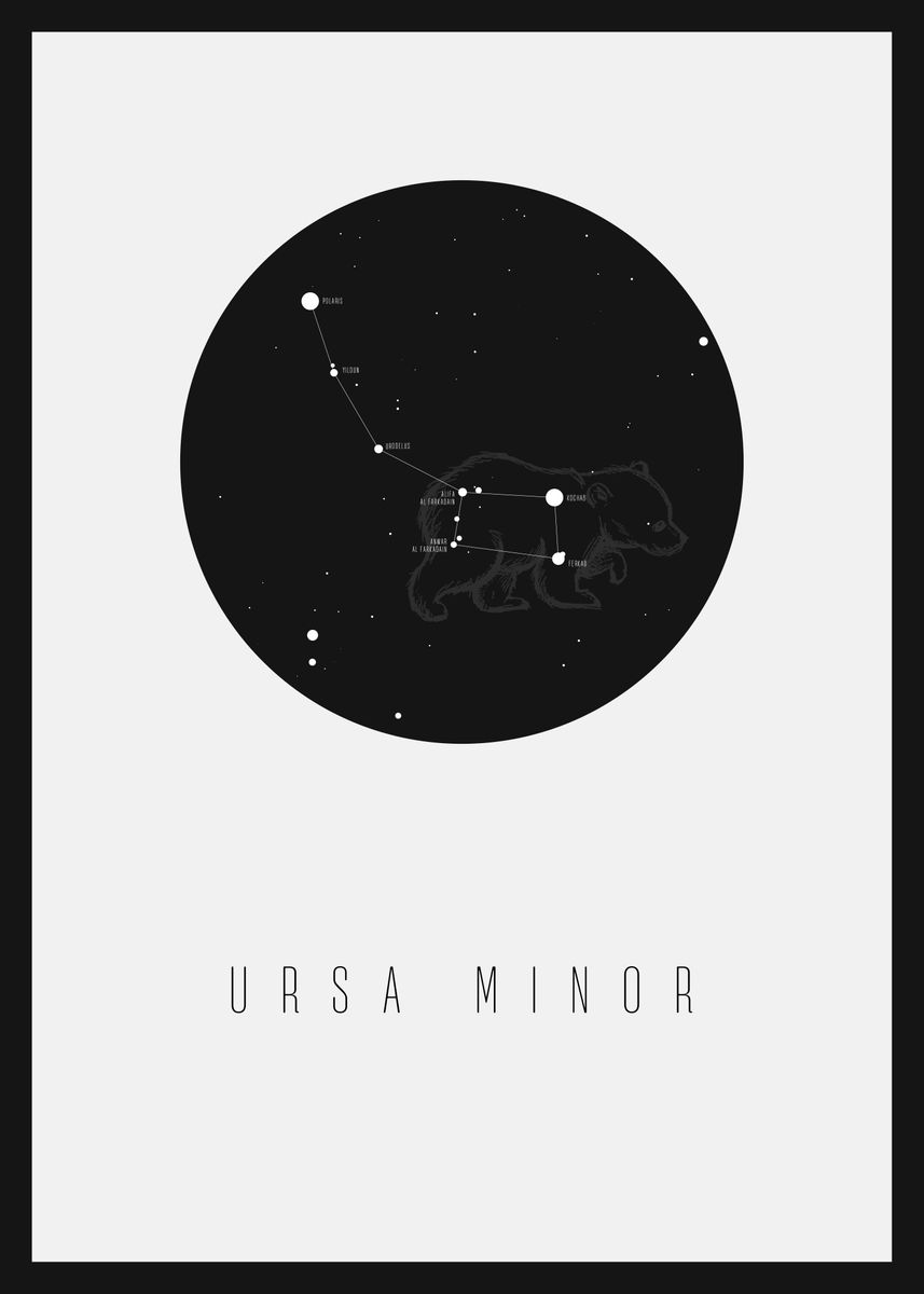 'Ursa Minor Constellation' Poster, picture, metal print, paint by ...