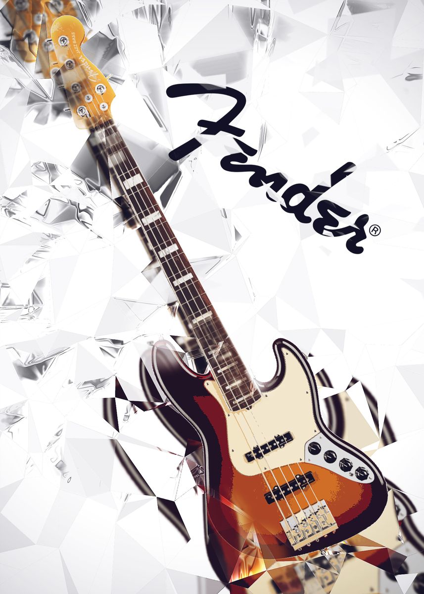 'fender bass jazz' Poster, picture, metal print, paint by Muhammad Anas ...