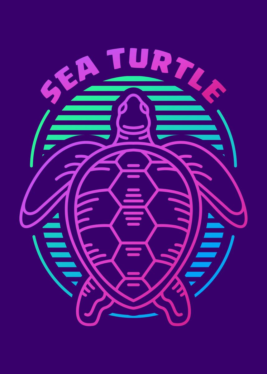 'Sea Turtle' Poster by VEKTORKITA | Displate