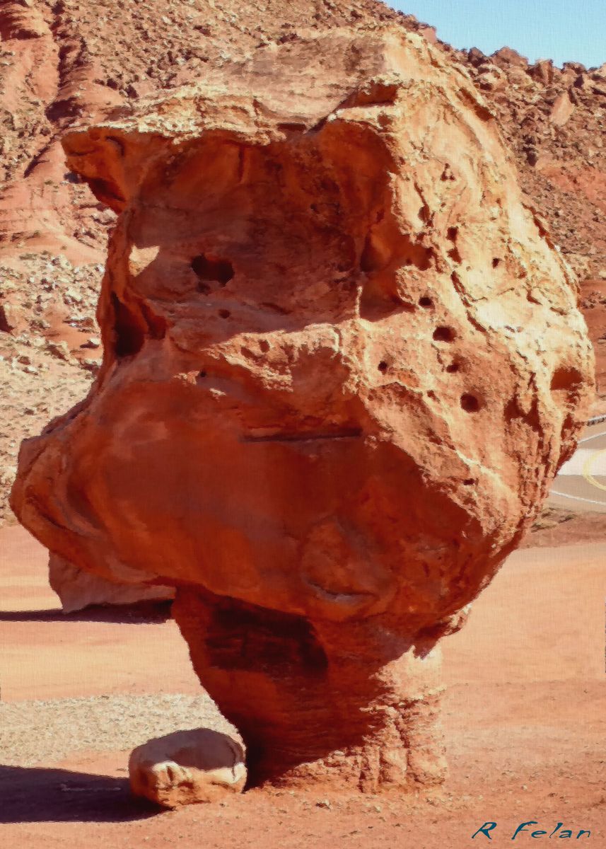 'Windcarved Rock' Poster, picture, metal print, paint by Robert Felan ...