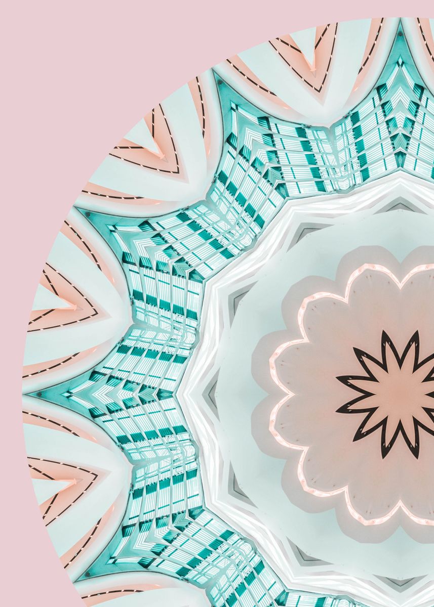 'Tile Mandala I' Poster, picture, metal print, paint by Teresita Gonzalez-Crespo | Displate