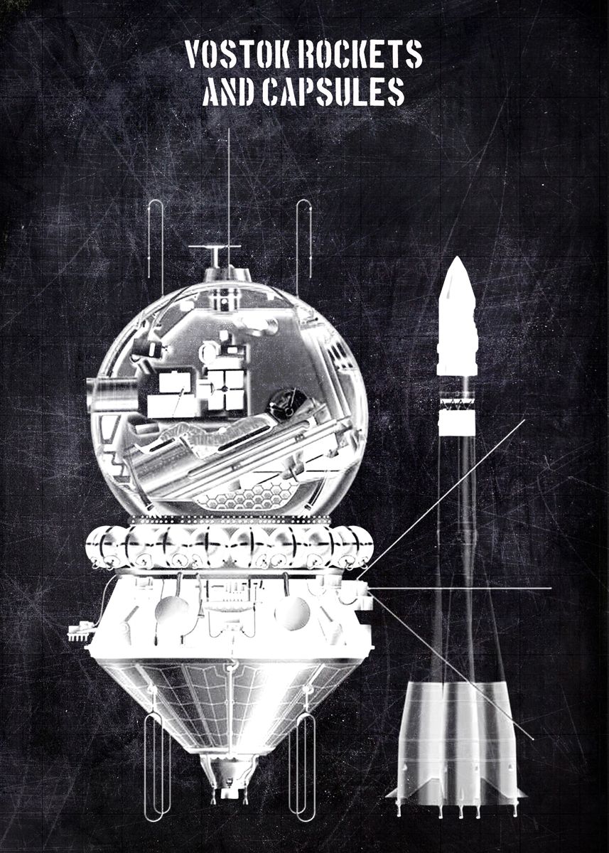 'vostok rockets ' Poster, picture, metal print, paint by MAXART DESIGN ...