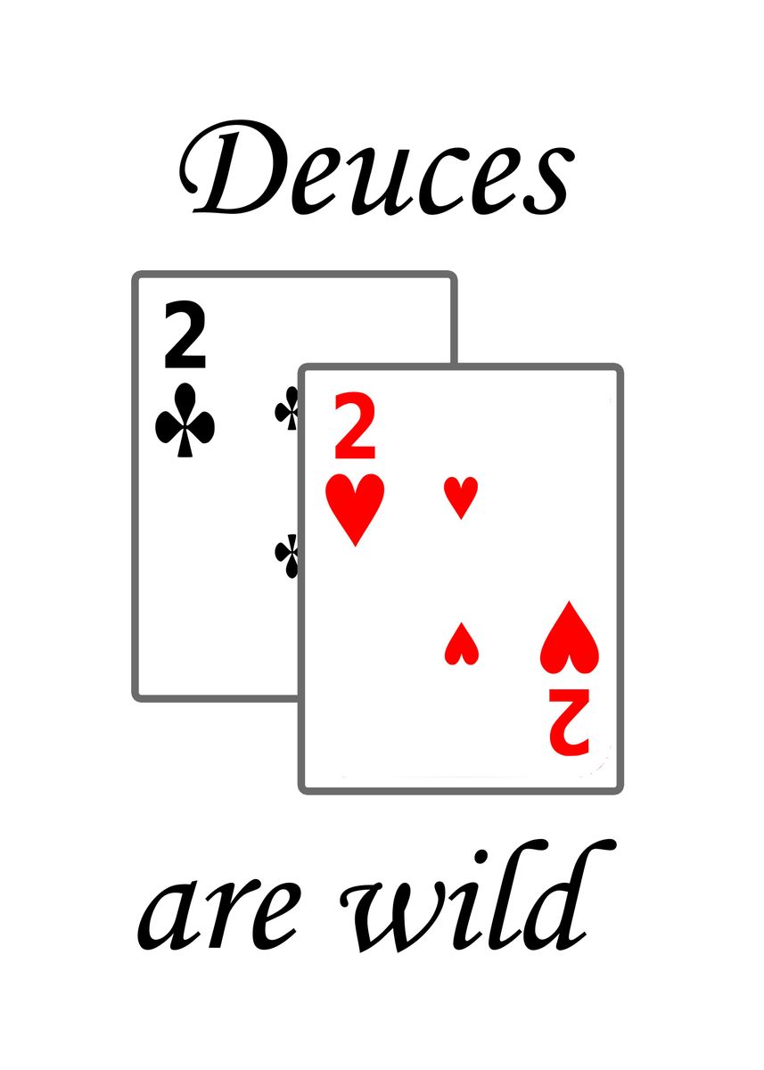 'Funny Bathroom Deuces Wild' Poster, picture, metal print, paint by Atomic Chinook | Displate