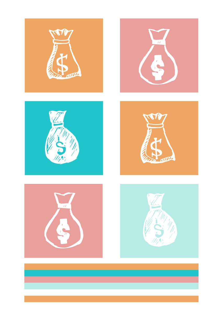 'Dollar Money Cute ' Poster, picture, metal print, paint by Maricris M ...