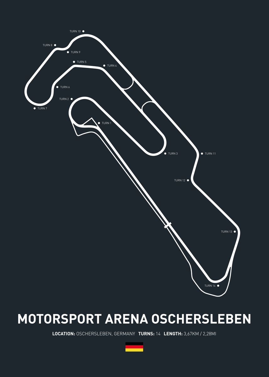 'Oschersleben' Poster, picture, metal print, paint by Denyon Emmens ...