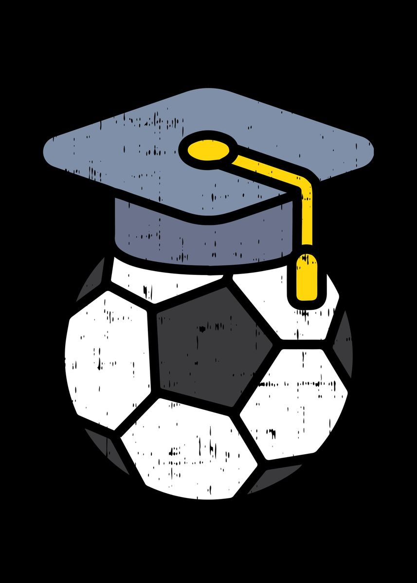'Soccer Graduation Hat' Poster, picture, metal print, paint by ...