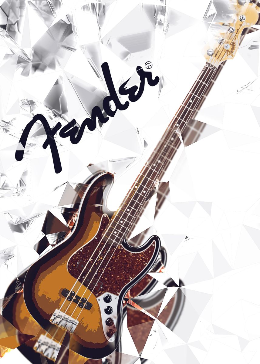 'fender bass art 2' Poster, picture, metal print, paint by Muhammad ...