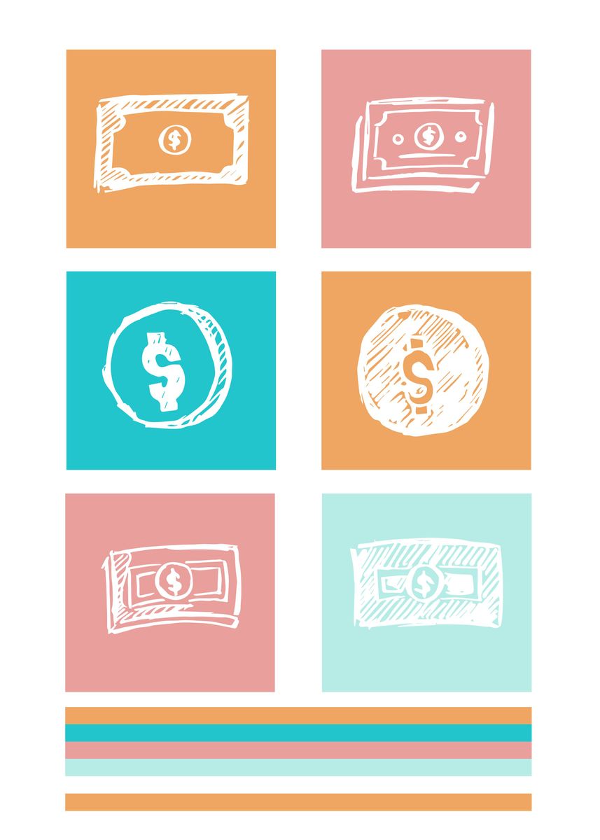 'Dollar Money Cute 4' Poster by Maricris M | Displate