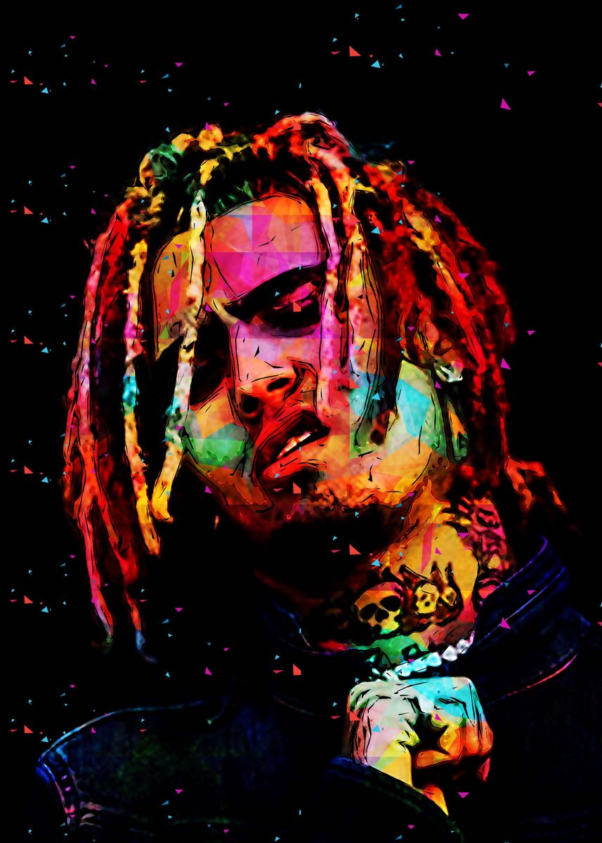 'Lil Pump' Poster, picture, metal print, paint by San Creative | Displate