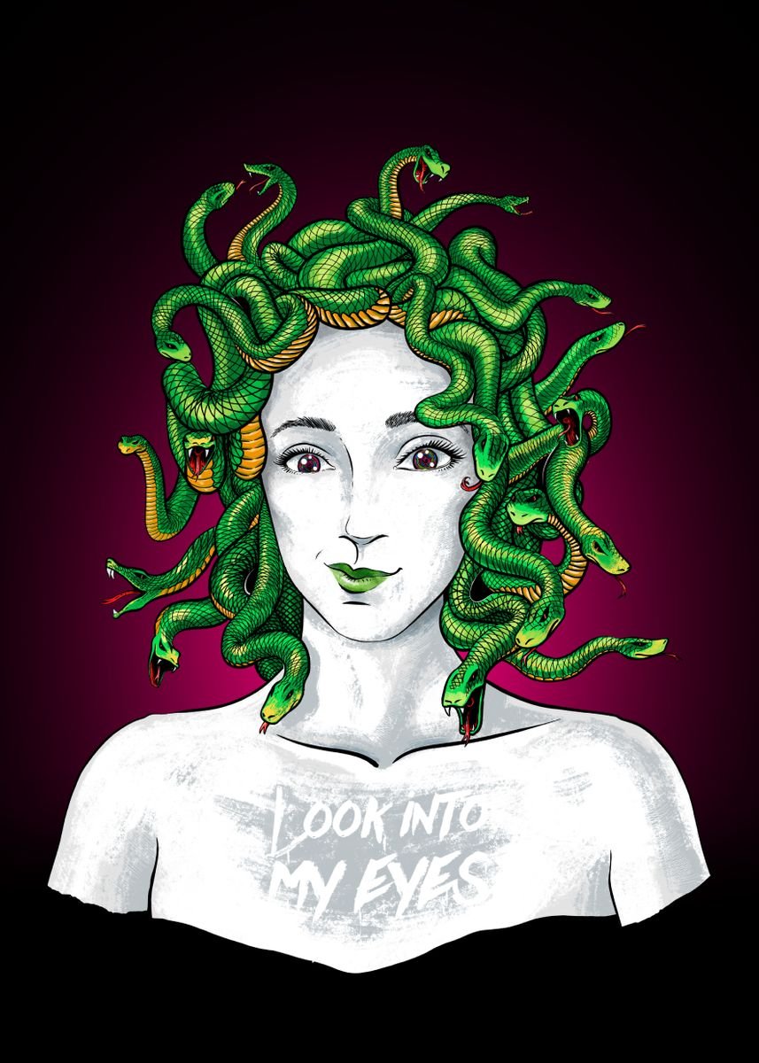 'Tricky Medusa smile' Poster by Liviu Aileni | Displate