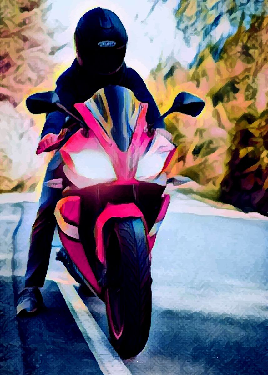 'Unknown Rider' Poster, picture, metal print, paint by Rozi Art | Displate