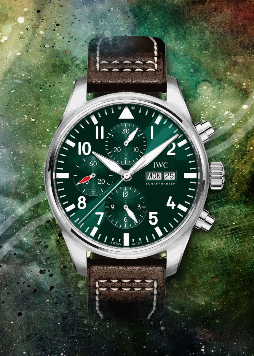 'IWC Shaffhausen Pilot' Poster, picture, metal print, paint by Alex ...