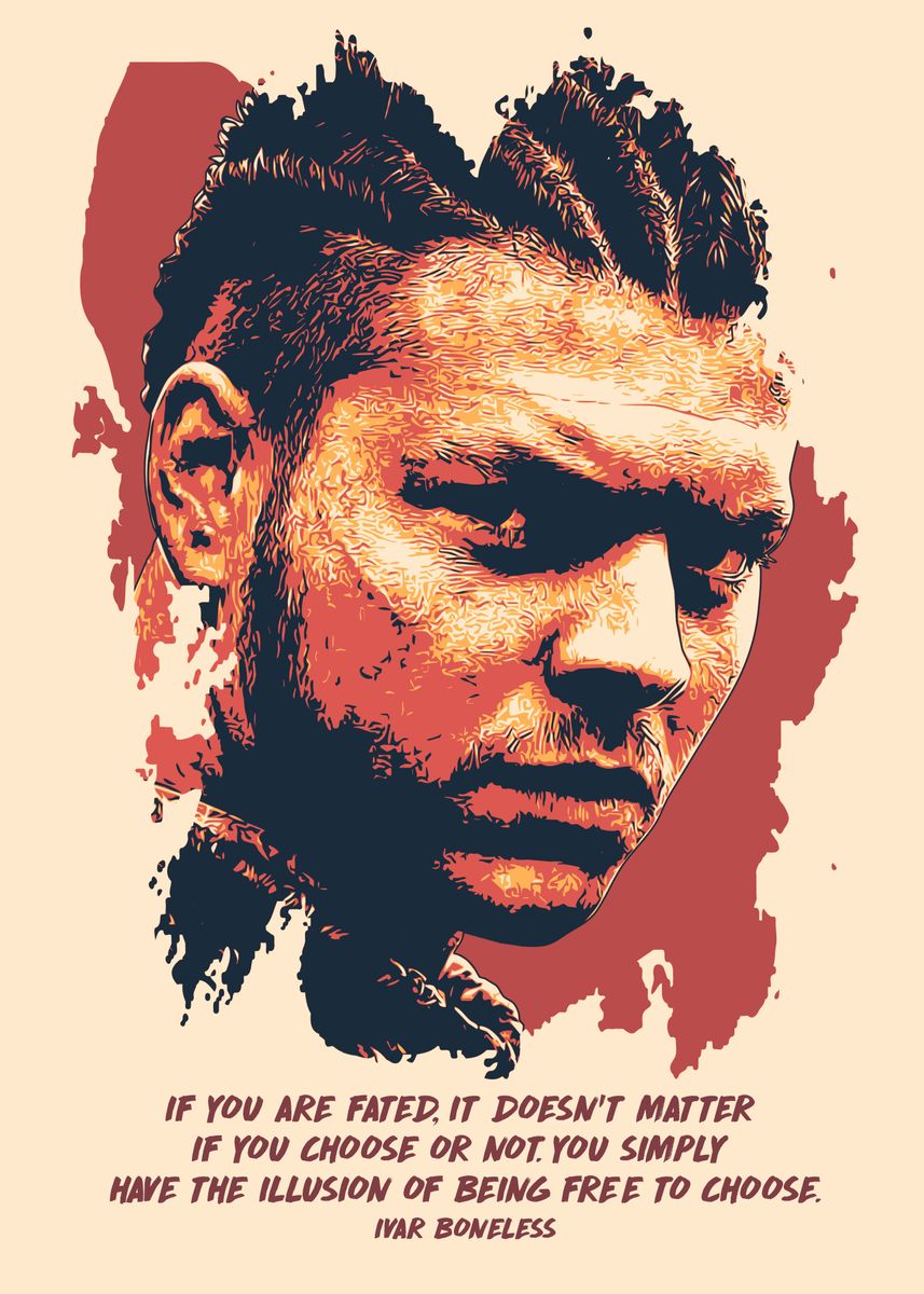 'Ivar Boneless Quote Art' Poster, picture, metal print, paint by Rizky ...