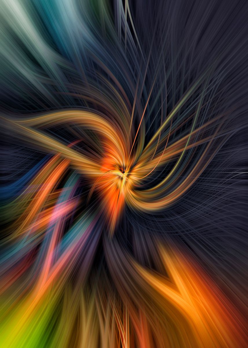 'Infinity Abstract 8' Poster, picture, metal print, paint by Russ Dixon ...