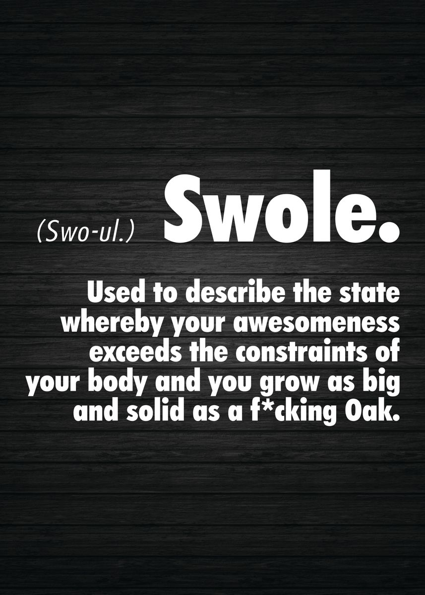 'Swole Definition' Poster by CHAN | Displate