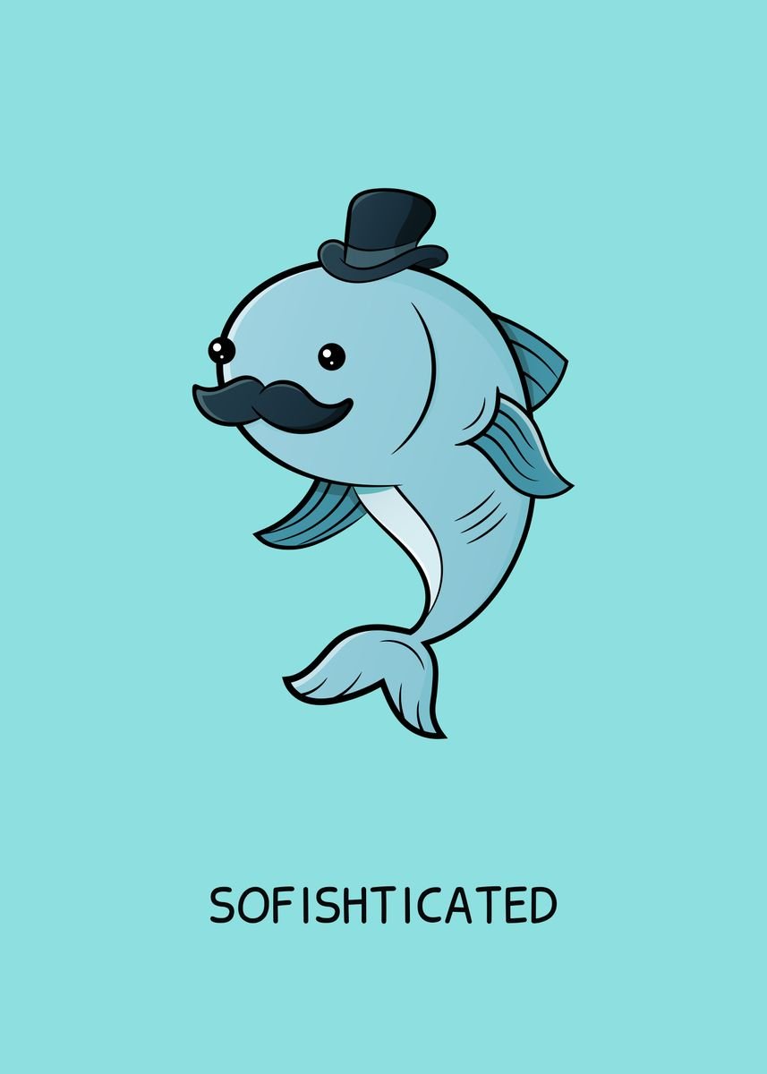'Sofishticated' Poster by Punderful Comics | Displate
