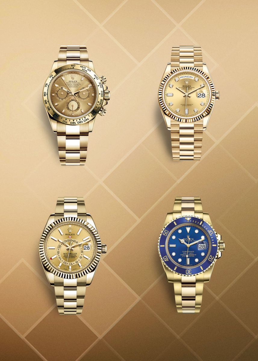 'Rolex Gold Collection' Poster, picture, metal print, paint by Alex ...