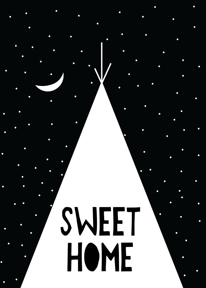 'Sweet Home' Poster, picture, metal print, paint by Amanda Neves | Displate