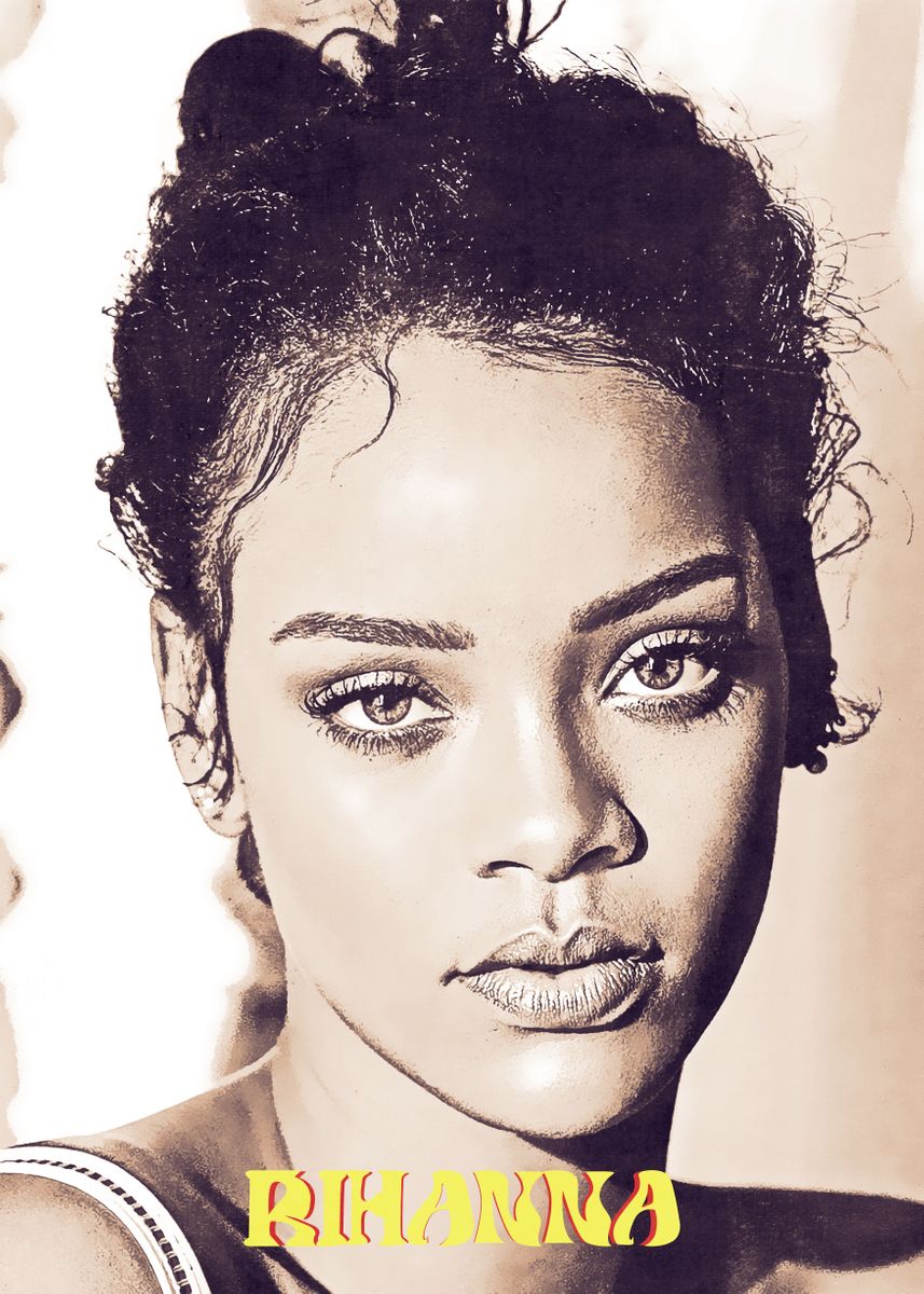 'Rihanna' Poster by Anxhela Sufa | Displate