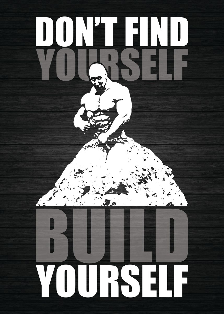 'Build Yourself' Poster, picture, metal print, paint by CHAN | Displate