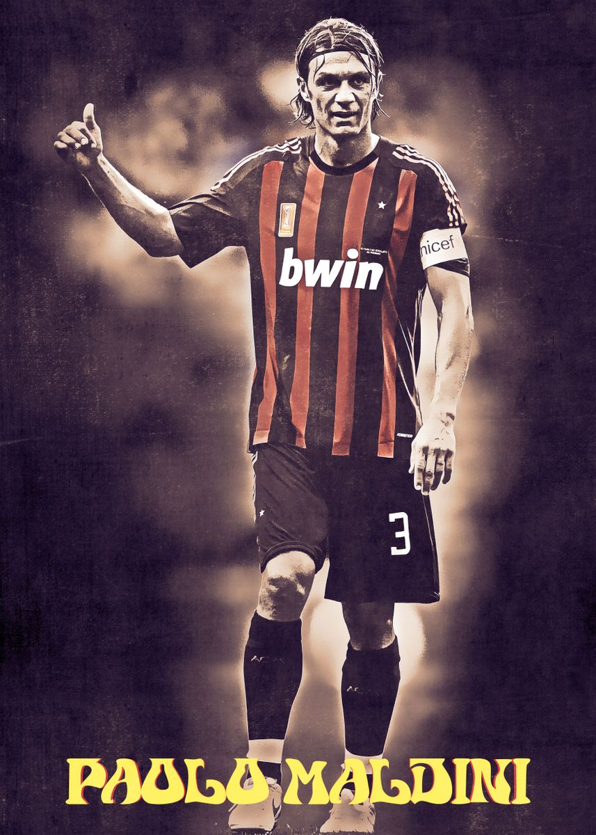 'Paolo Maldini' Poster by Anxhela Sufa | Displate