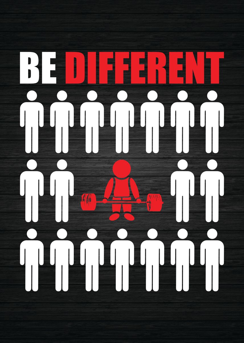 'Be Different' Poster, picture, metal print, paint by CHAN | Displate