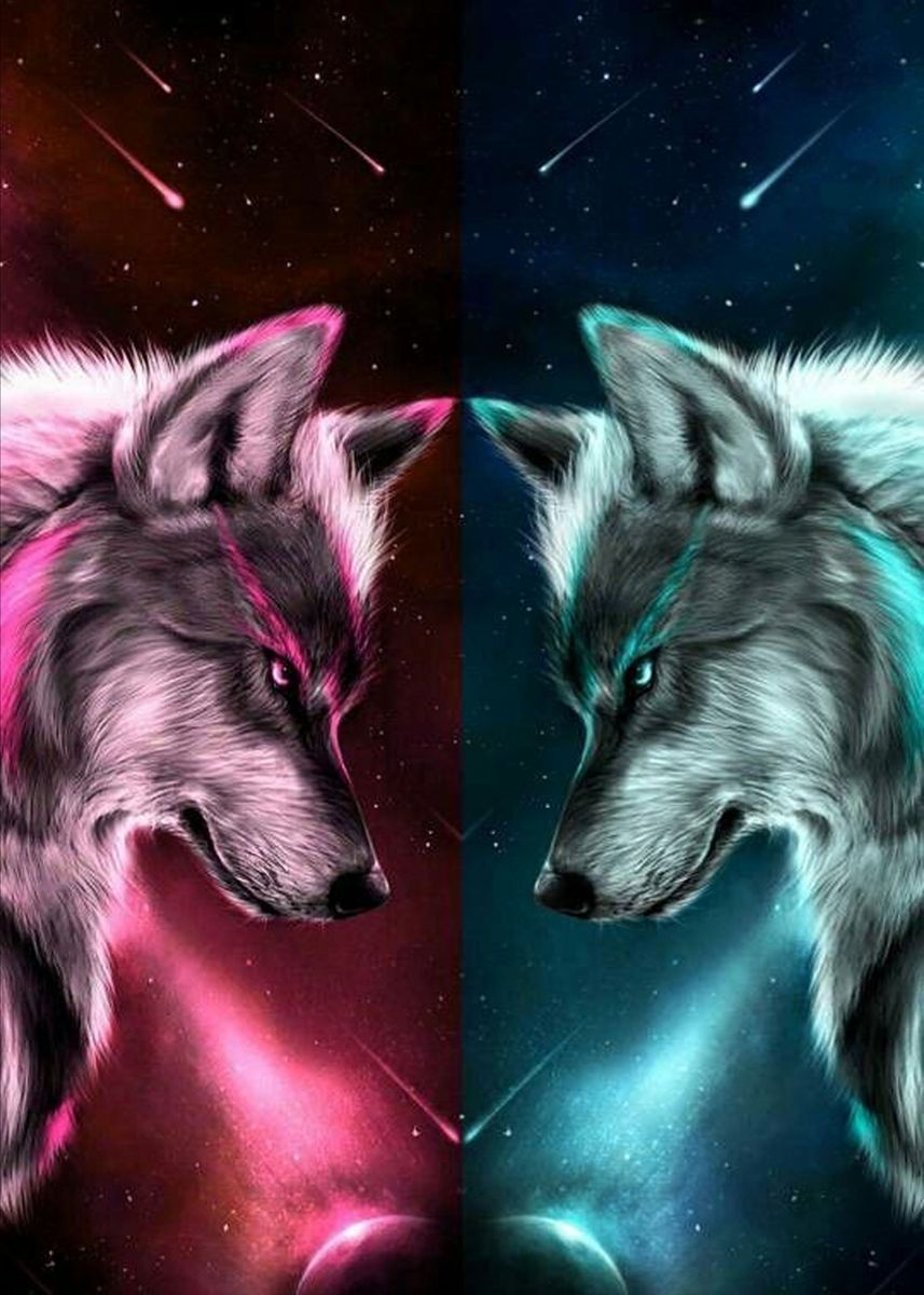 'Yin Yang Wolf' Poster, picture, metal print, paint by smith oscar ...