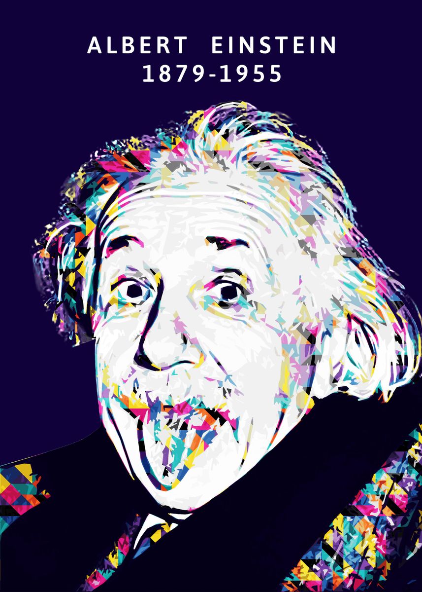 'Colorful Albert Einstein 2' Poster, picture, metal print, paint by ...