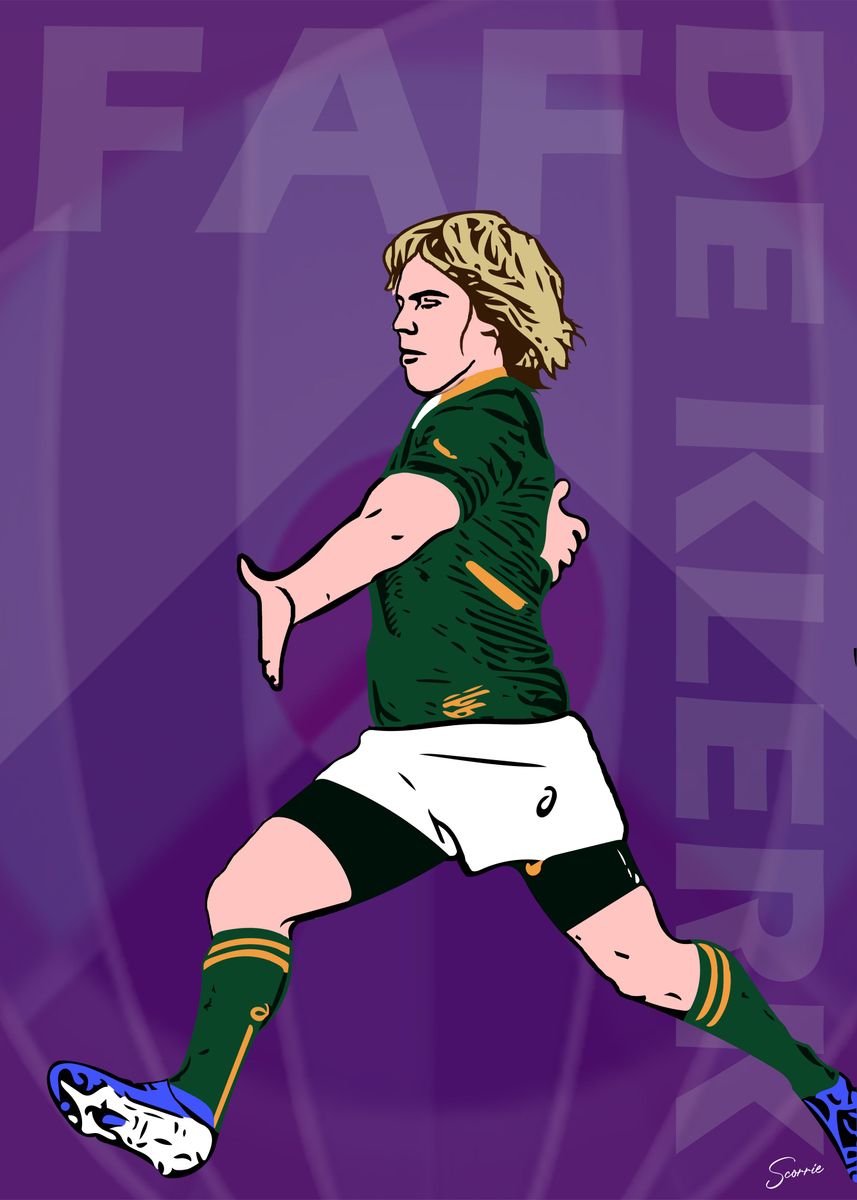 'Faf De Klerk' Poster, picture, metal print, paint by Scorrie | Displate