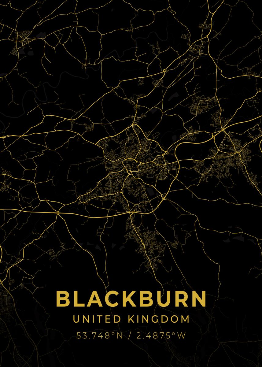'Blackburn UK' Poster, picture, metal print, paint by Conceptual ...