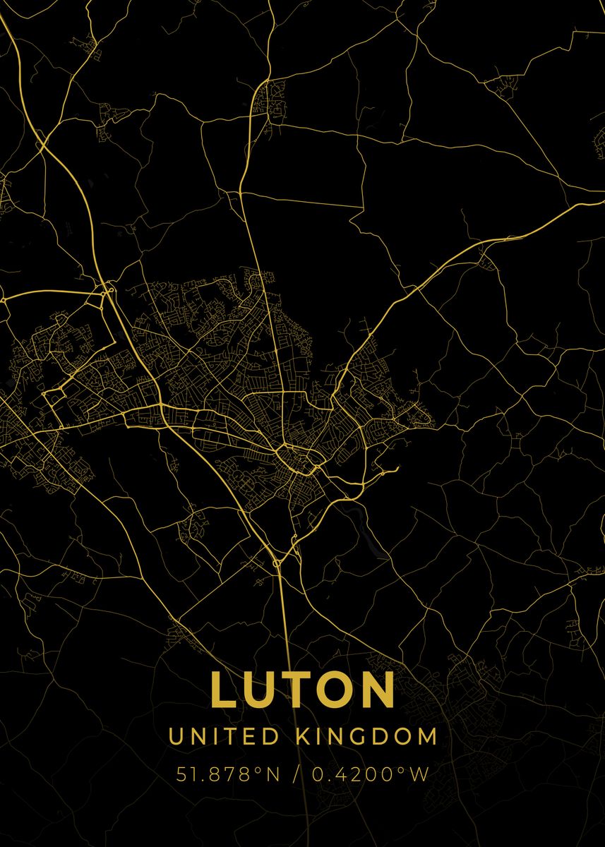 'Luton UK' Poster, picture, metal print, paint by Conceptual ...