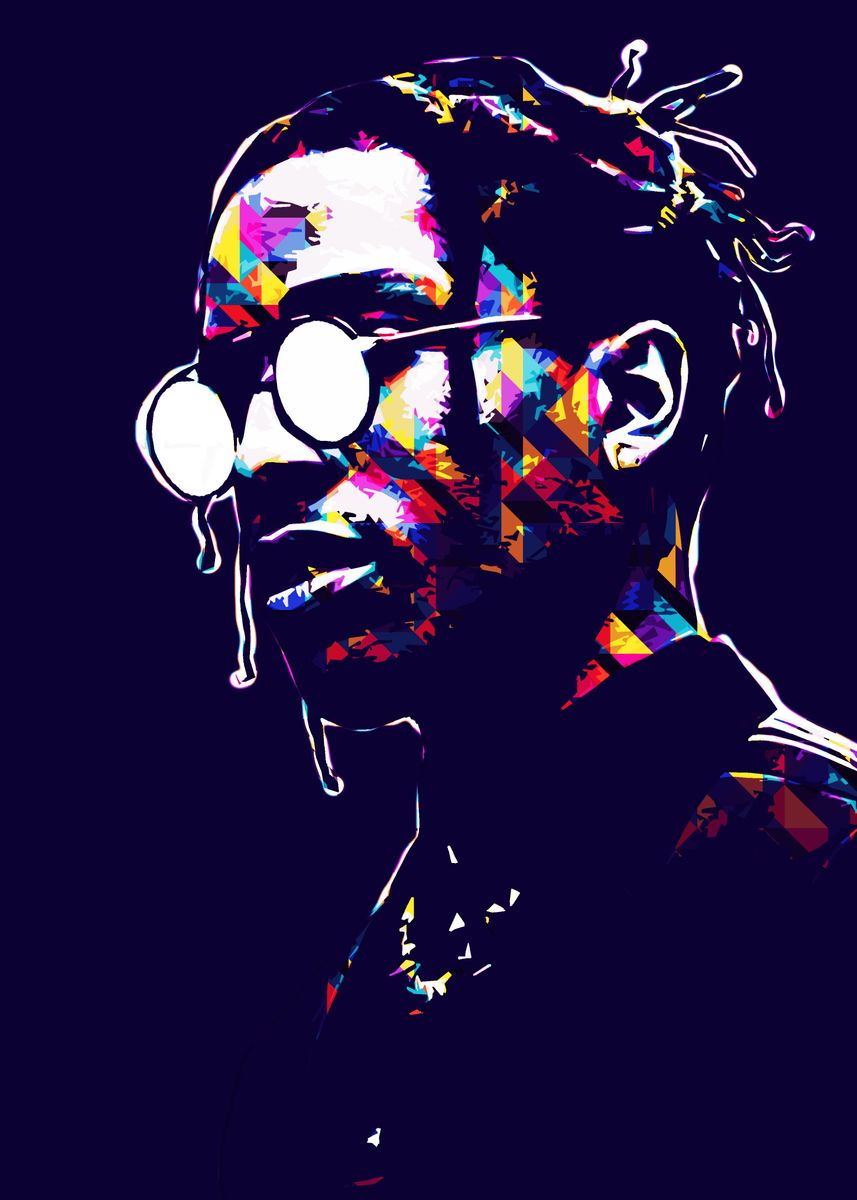 'ASAP Rocky' Poster, picture, metal print, paint by SA KE | Displate