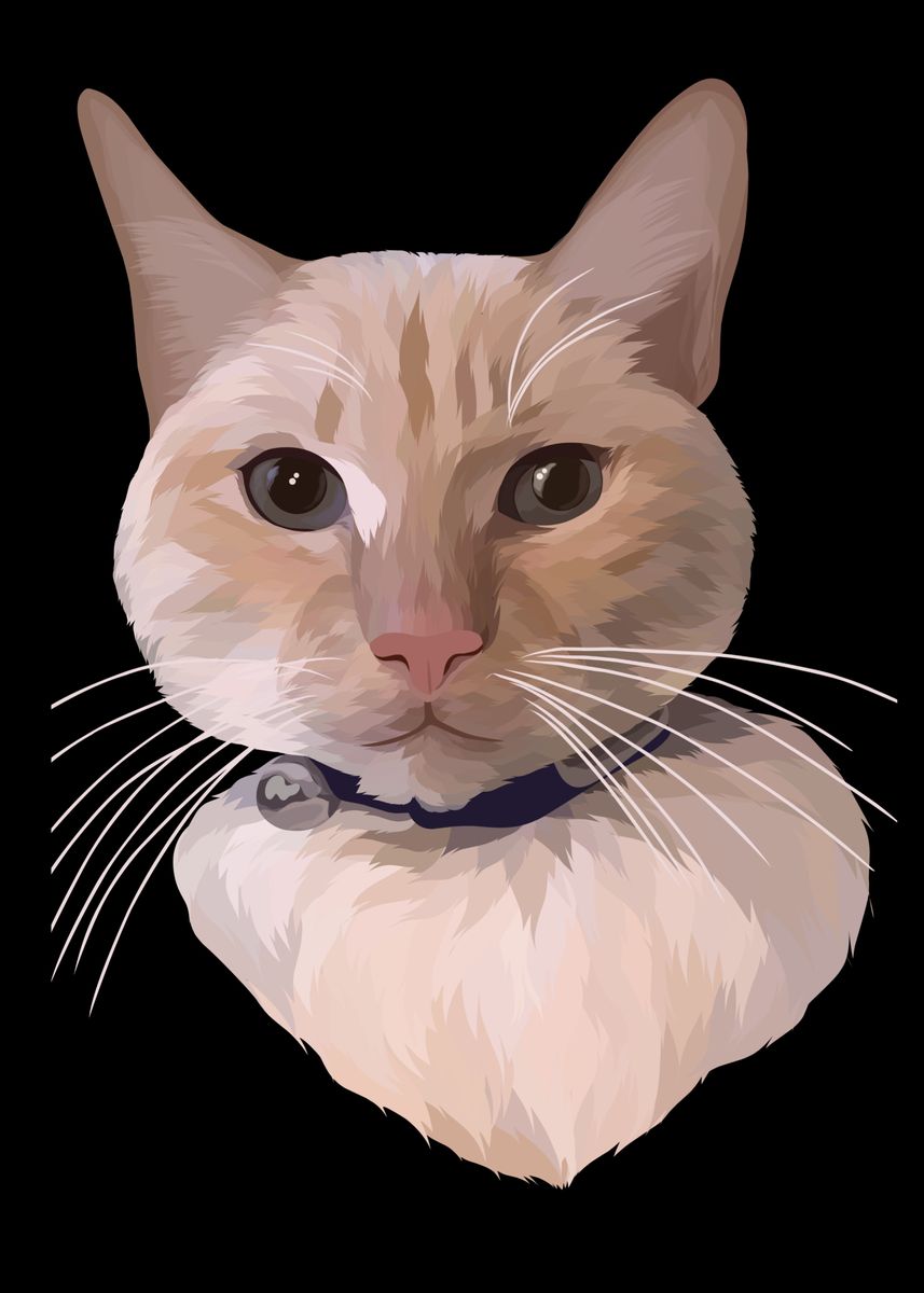 'The Cat Vector' Poster, picture, metal print, paint by Ega WaMa | Displate