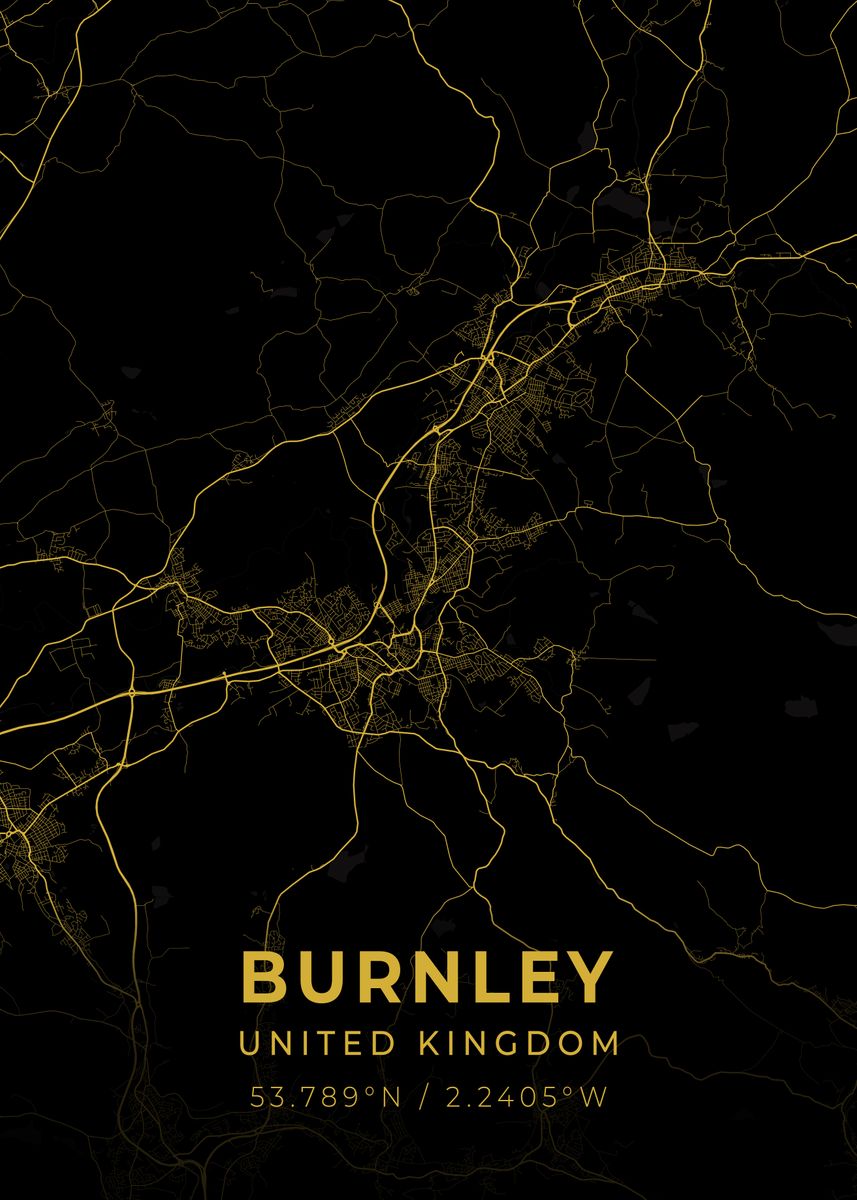 'Burnley UK' Poster, picture, metal print, paint by Conceptual ...