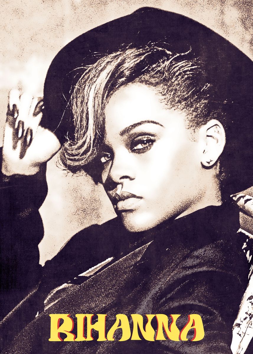 'Rihanna' Poster, picture, metal print, paint by Anxhela Sufa | Displate