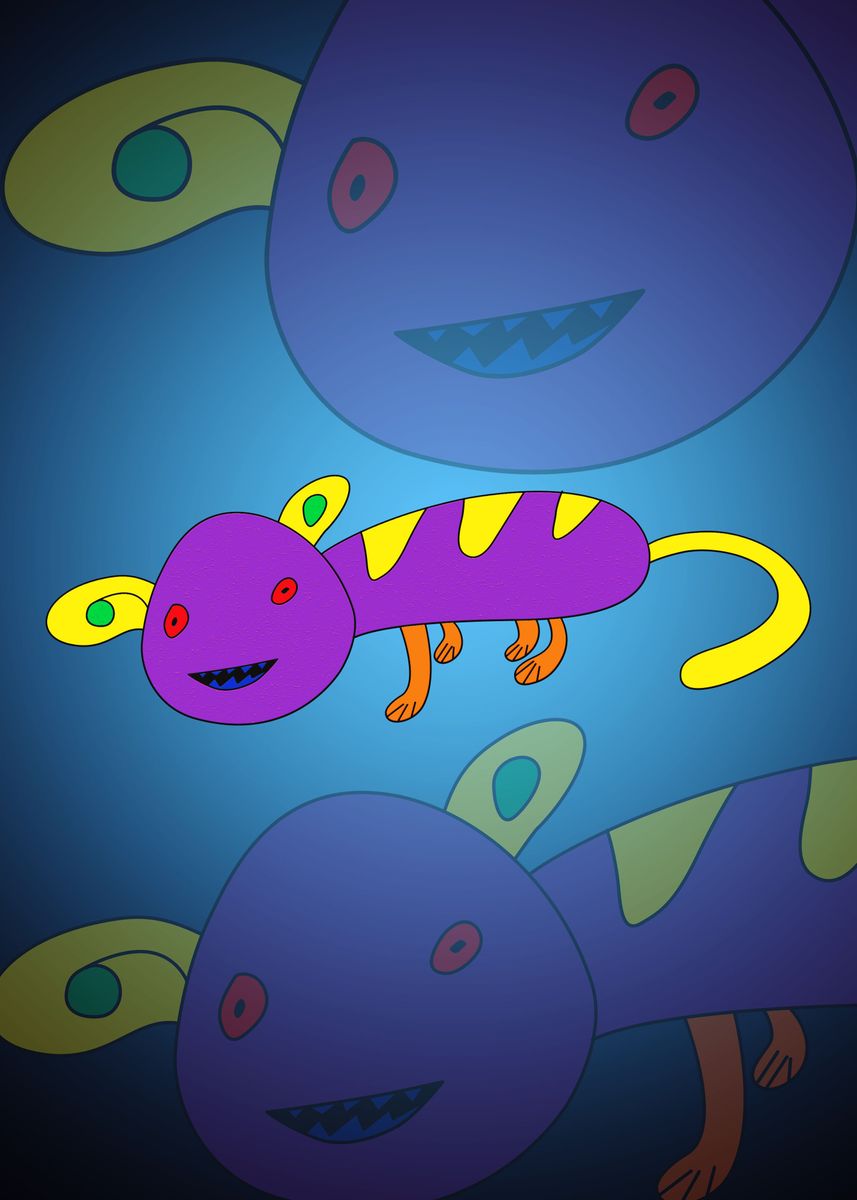 'cat 2' Poster, picture, metal print, paint by ARNOLD DC | Displate