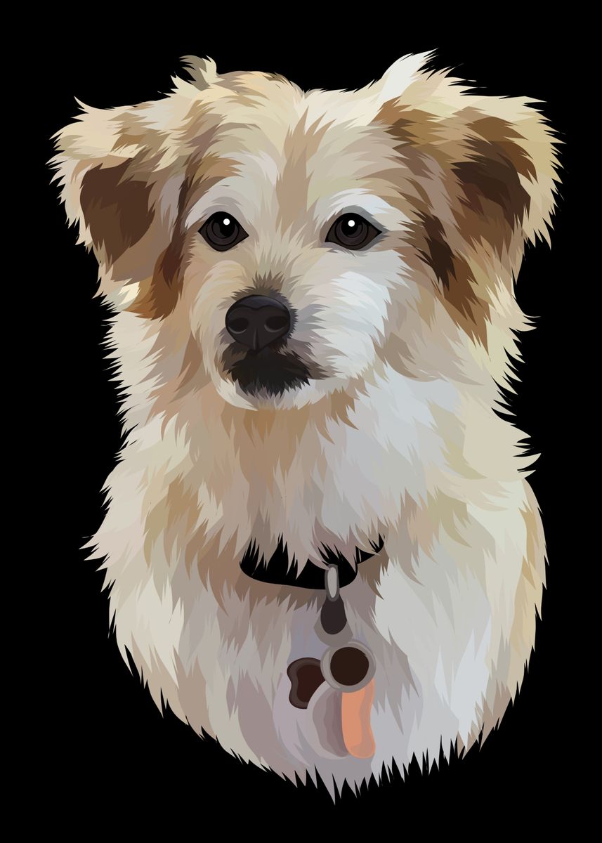 'The Dog Vector' Poster, picture, metal print, paint by Ega WaMa | Displate