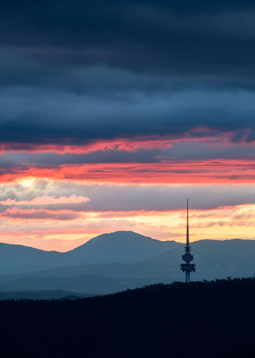 'Canberra sunset' Poster, picture, metal print, paint by Susanne ...