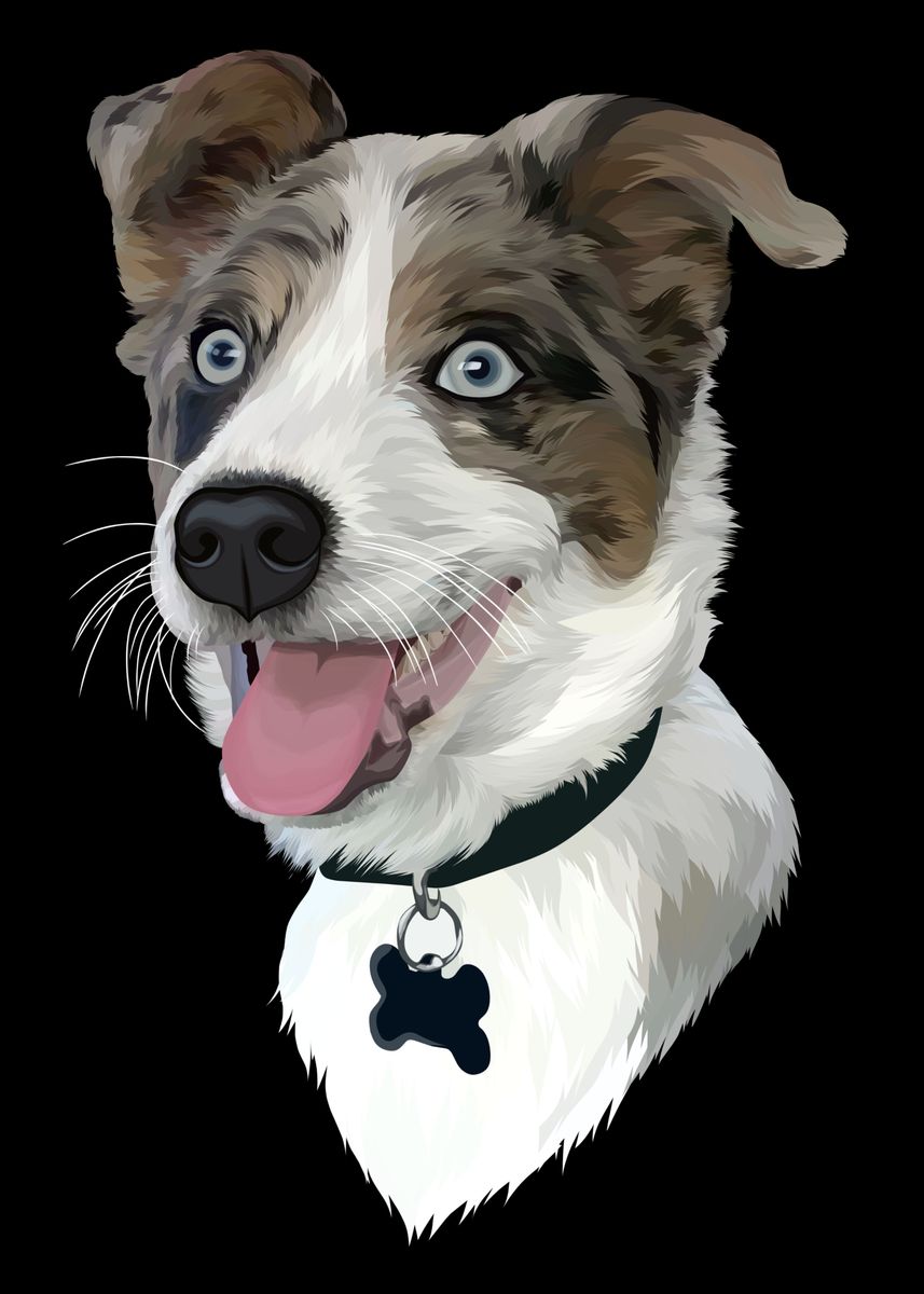 'The Dog Vector' Poster, picture, metal print, paint by Ega WaMa | Displate