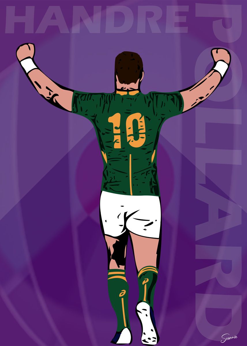 'Handre Pollard' Poster, picture, metal print, paint by Scorrie | Displate