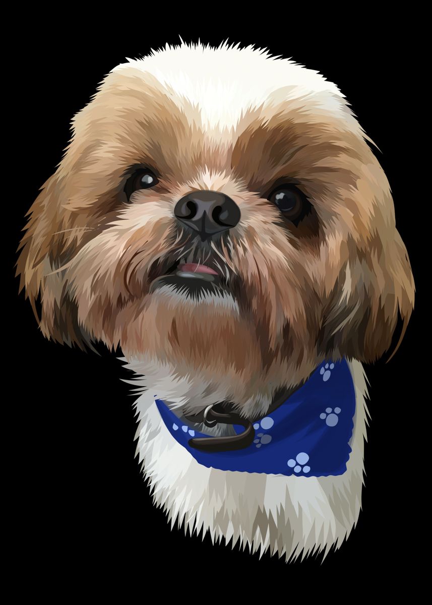 'The Dog Vector' Poster, picture, metal print, paint by Ega WaMa | Displate