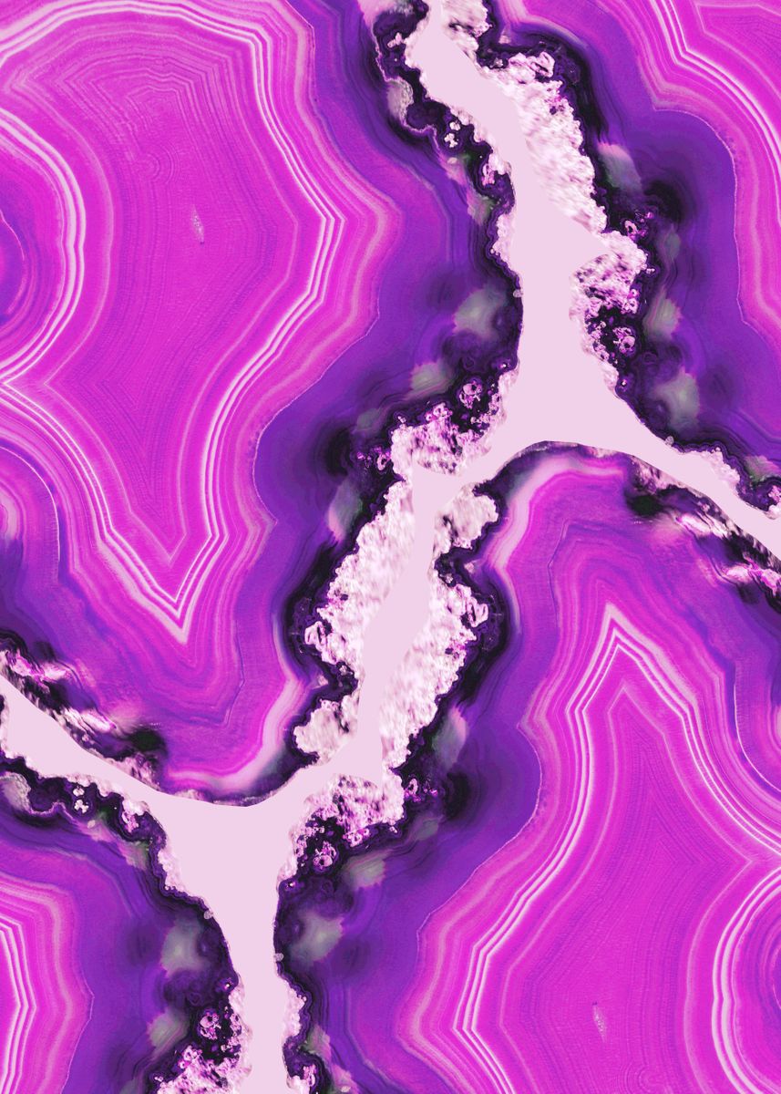 'Pink Agate Pattern 1 ' Poster, picture, metal print, paint by Anita's ...