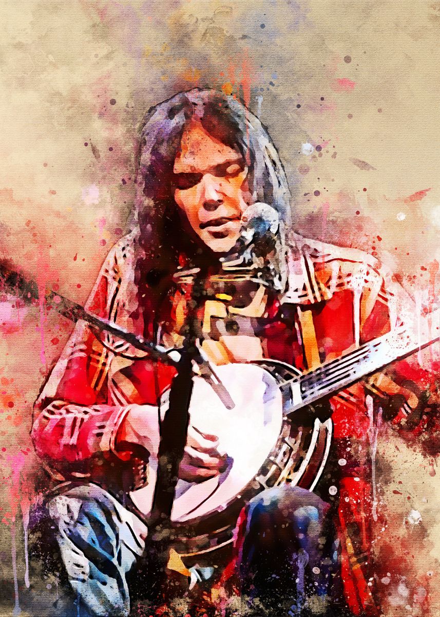 'Neil Young' Poster, picture, metal print, paint by Muhammad Irsan ...
